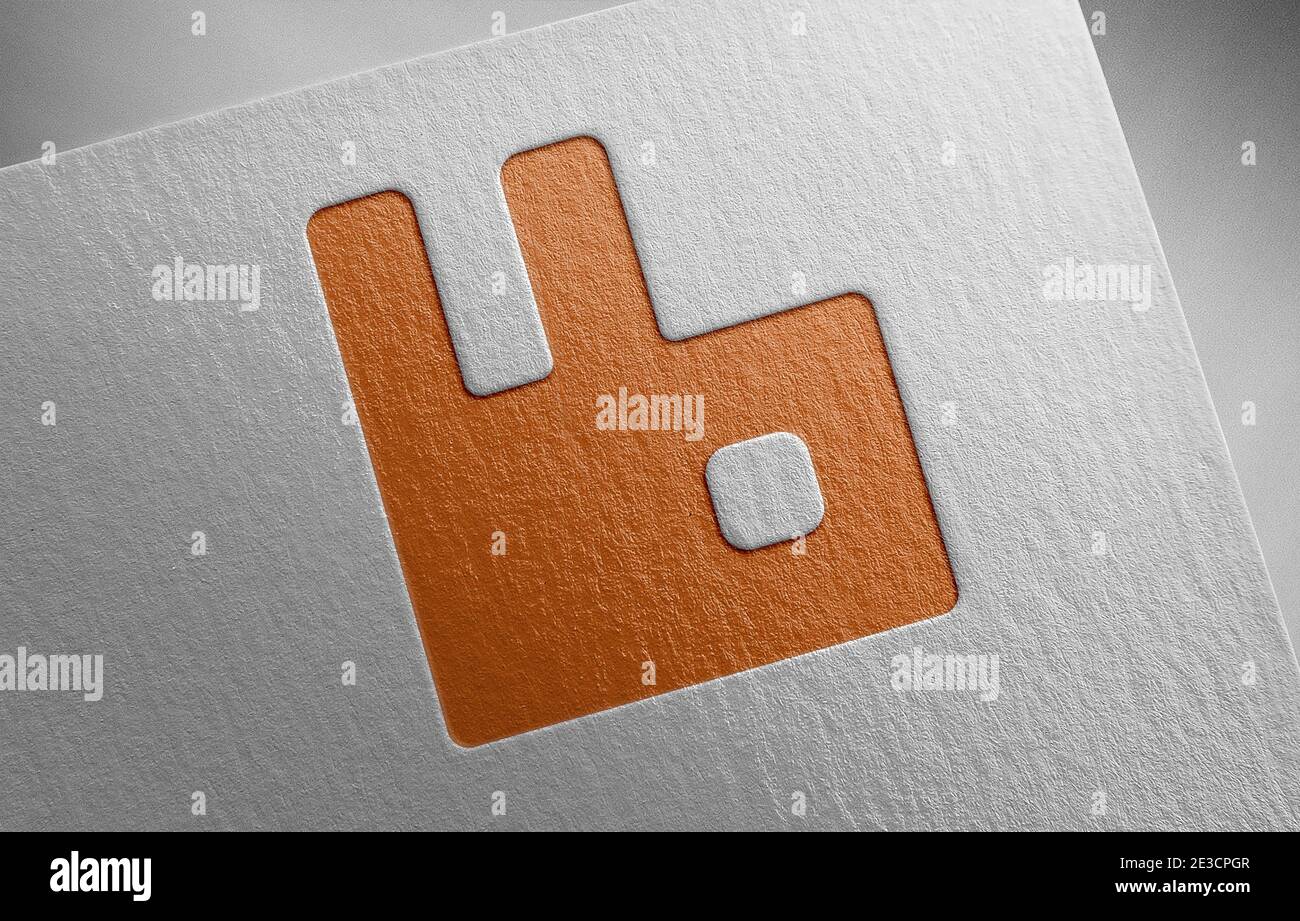rabbitmq logo paper texture illustration Stock Photo - Alamy