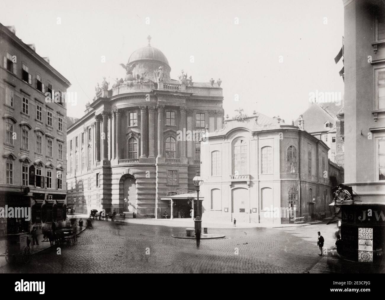 Vintage 19th century photograph: The Burgtheater, (old) Austria in ...
