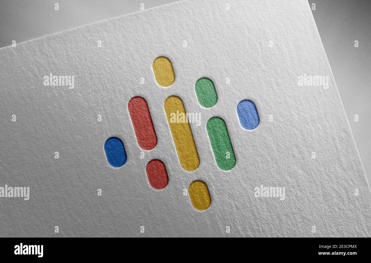 google podcasts logo paper texture illustration Stock Photo - Alamy