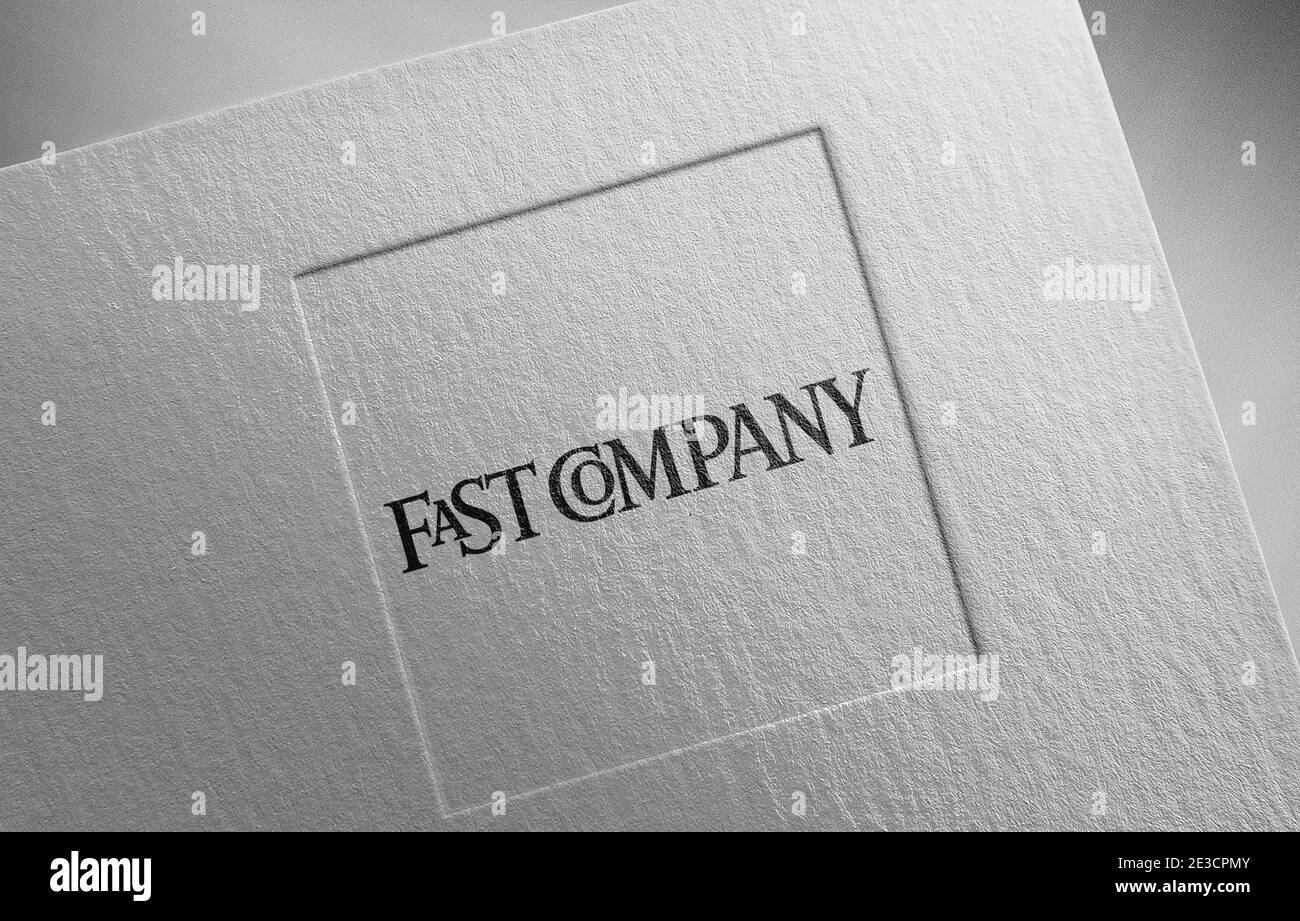 fast company logo paper texture illustration Stock Photo - Alamy