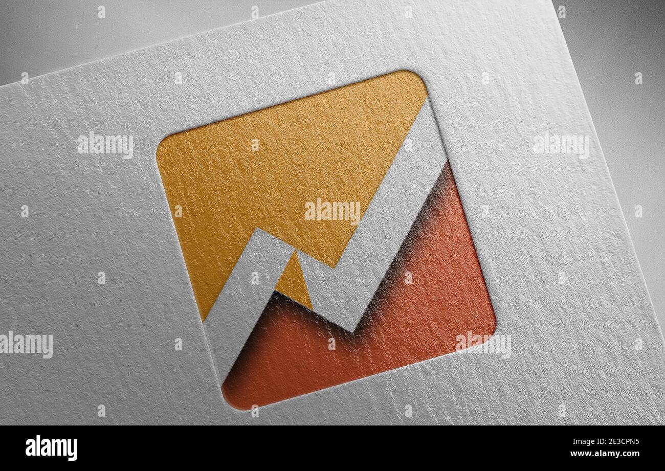 google analytics logo paper texture illustration Stock Photo - Alamy