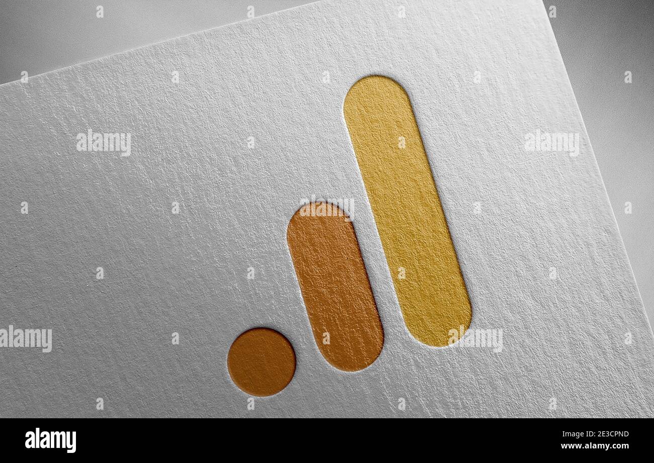 google analytics logo paper texture illustration Stock Photo - Alamy