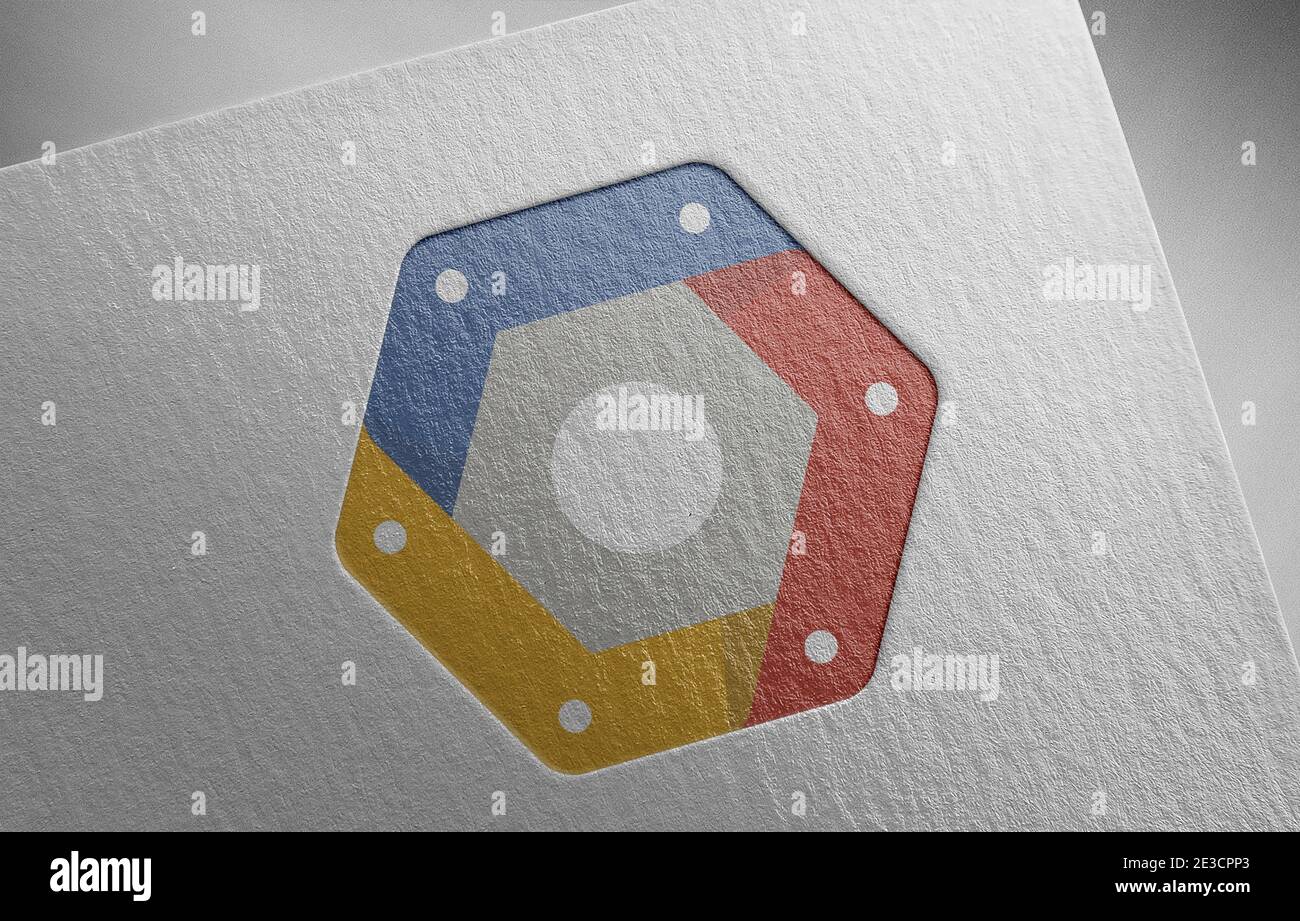 google cloud logo paper texture illustration Stock Photo - Alamy