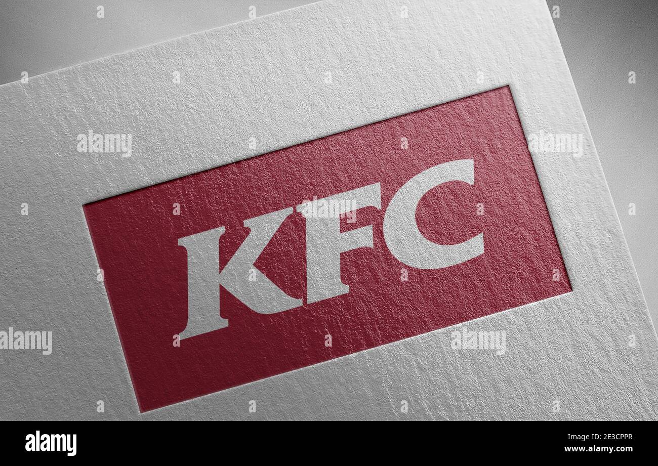 kfc logo paper texture illustration Stock Photo - Alamy