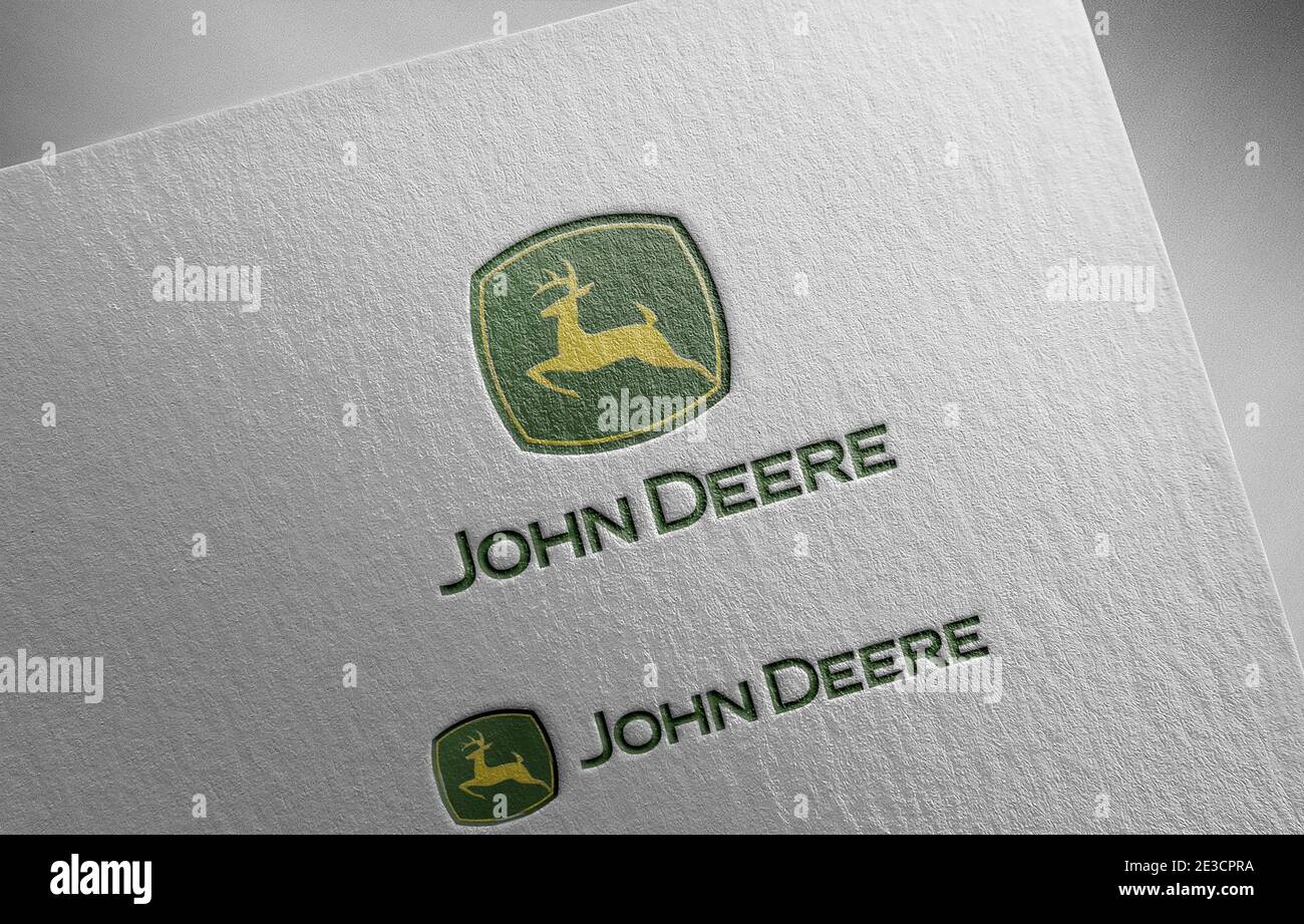 john deere logo paper texture illustration Stock Photo - Alamy