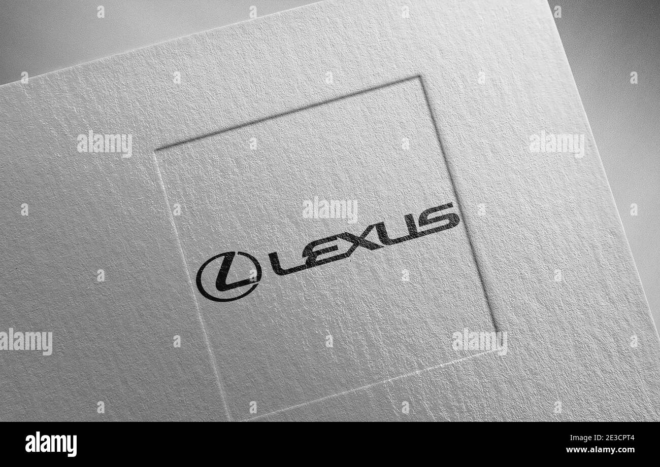 lexus logo paper texture illustration Stock Photo - Alamy