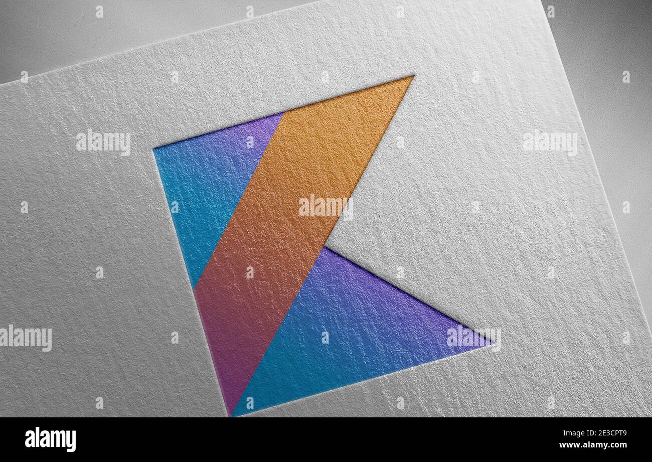 kotlin logo paper texture illustration Stock Photo - Alamy