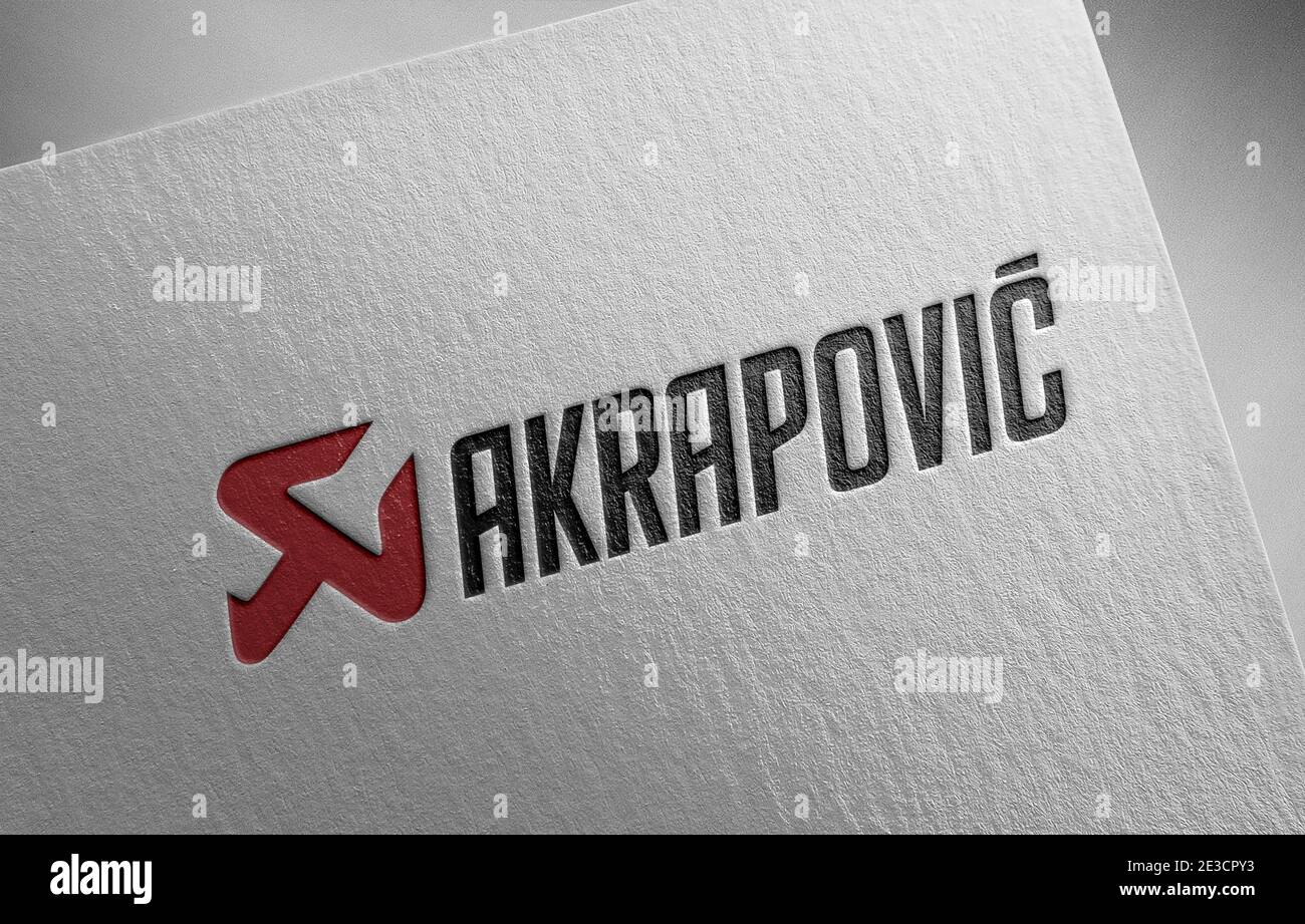 akrapovic logo paper texture illustration Stock Photo - Alamy