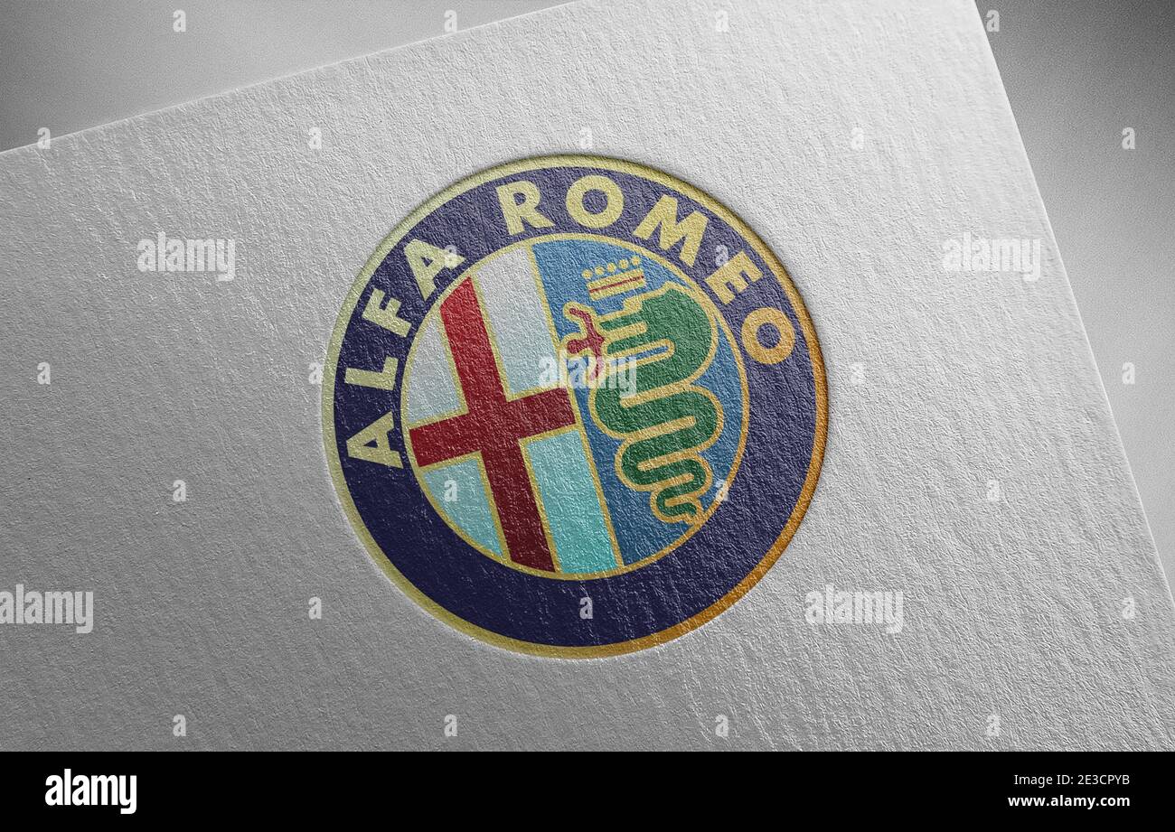 Alfa romeo logo hi-res stock photography and images - Alamy