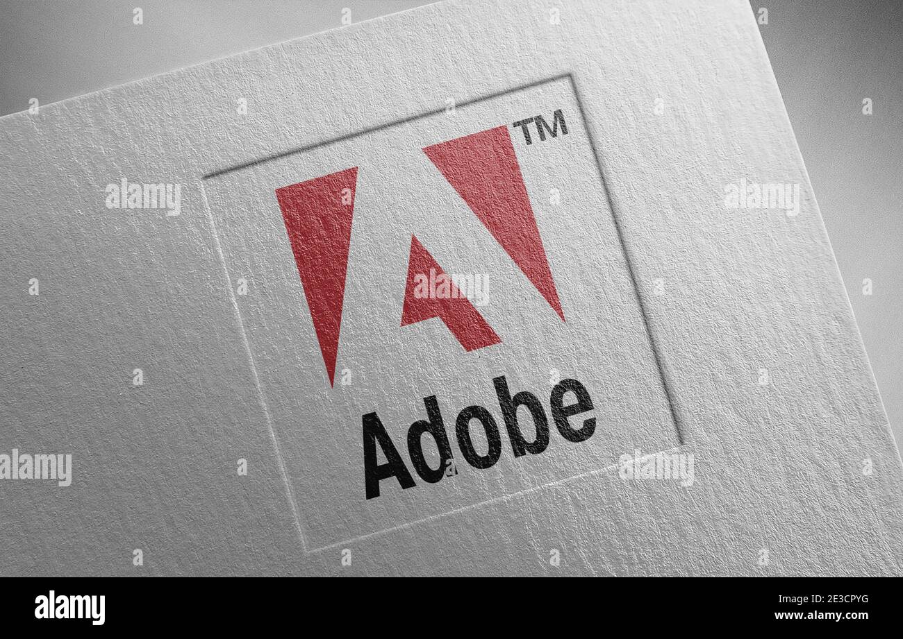 adobe logo paper texture illustration Stock Photo - Alamy
