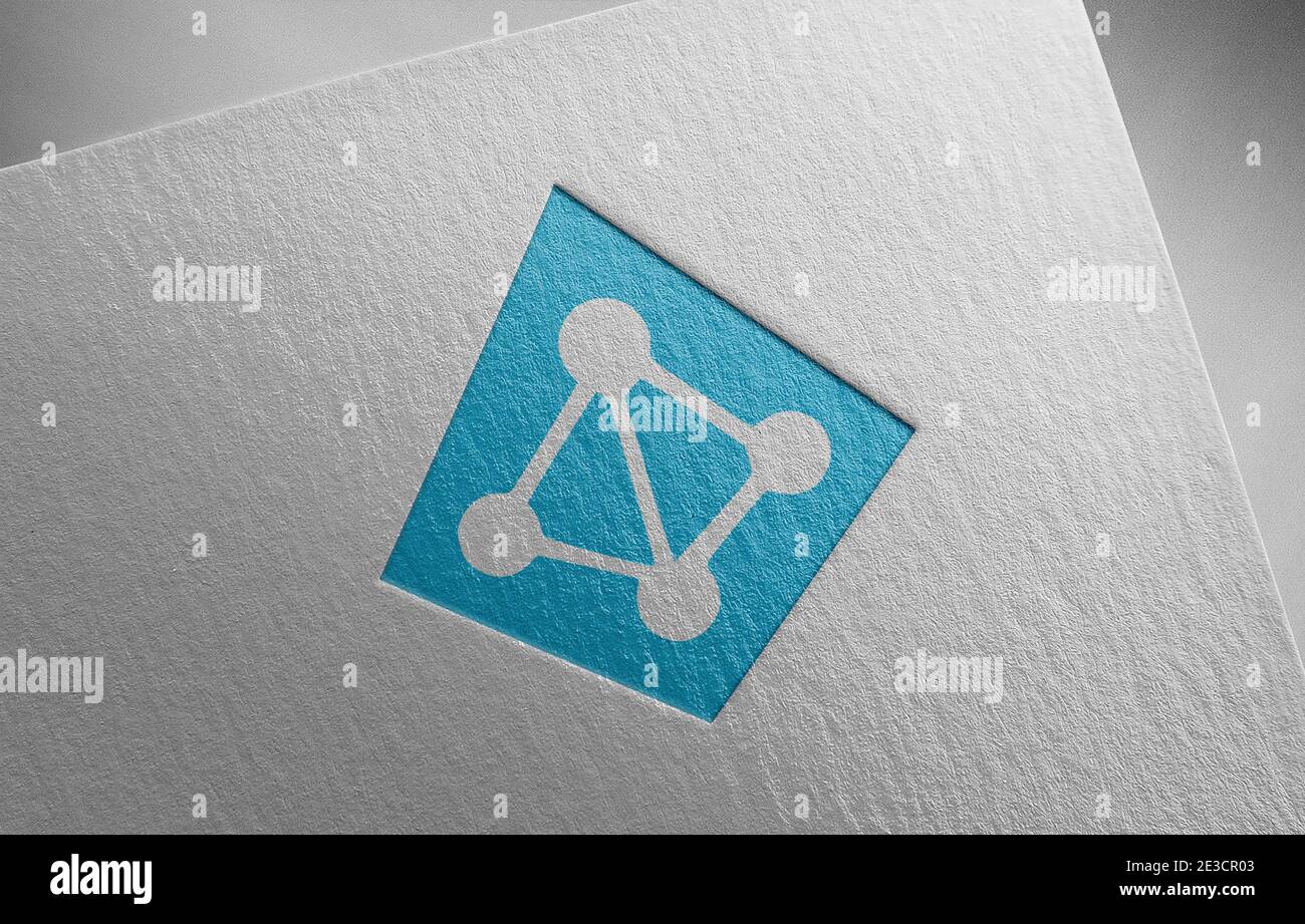 azure active directory logo paper texture illustration Stock Photo - Alamy