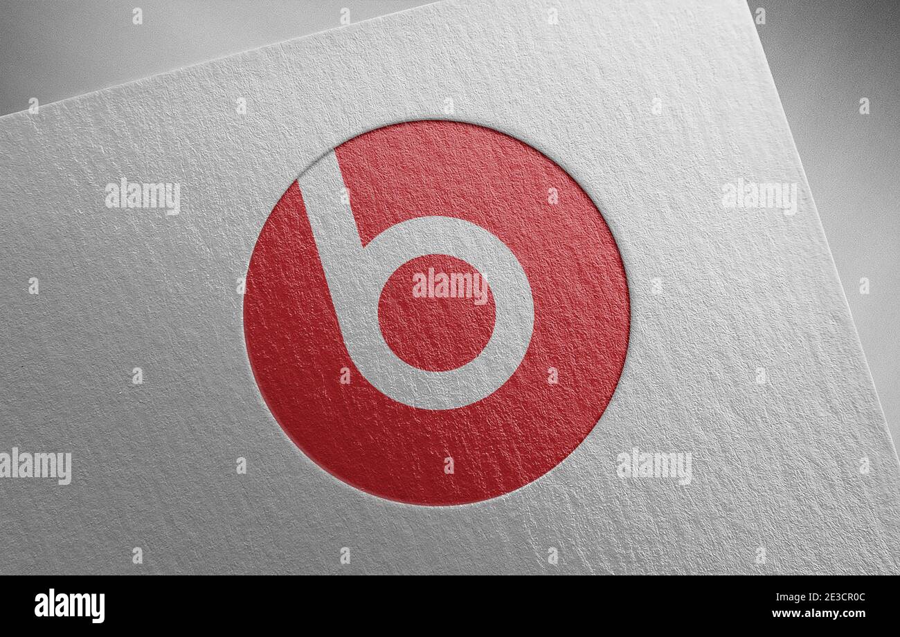 beats logo paper texture illustration Stock Photo - Alamy