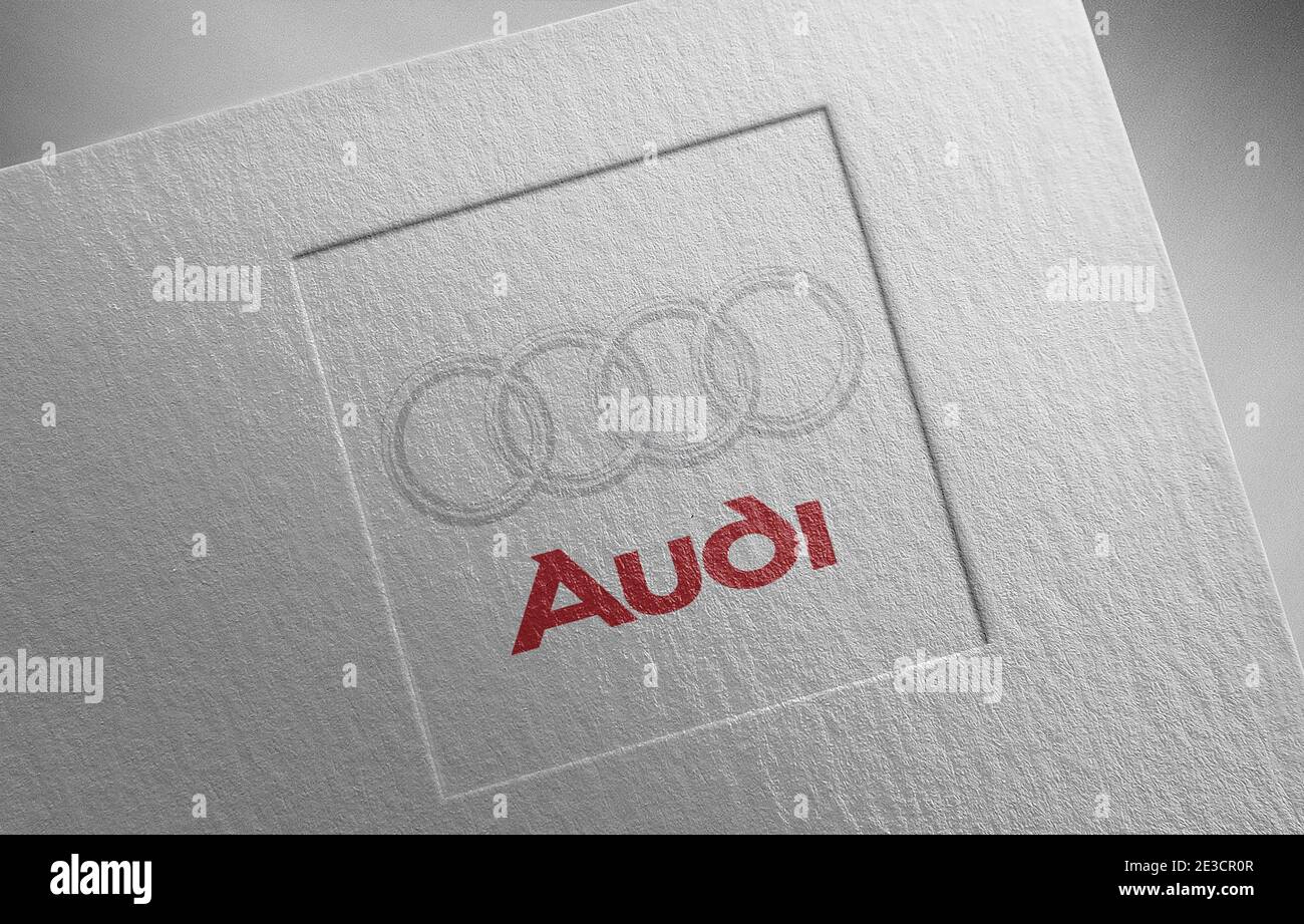 audi logo paper texture illustration Stock Photo - Alamy