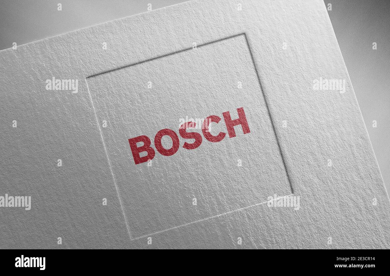 bosch logo paper texture illustration Stock Photo - Alamy