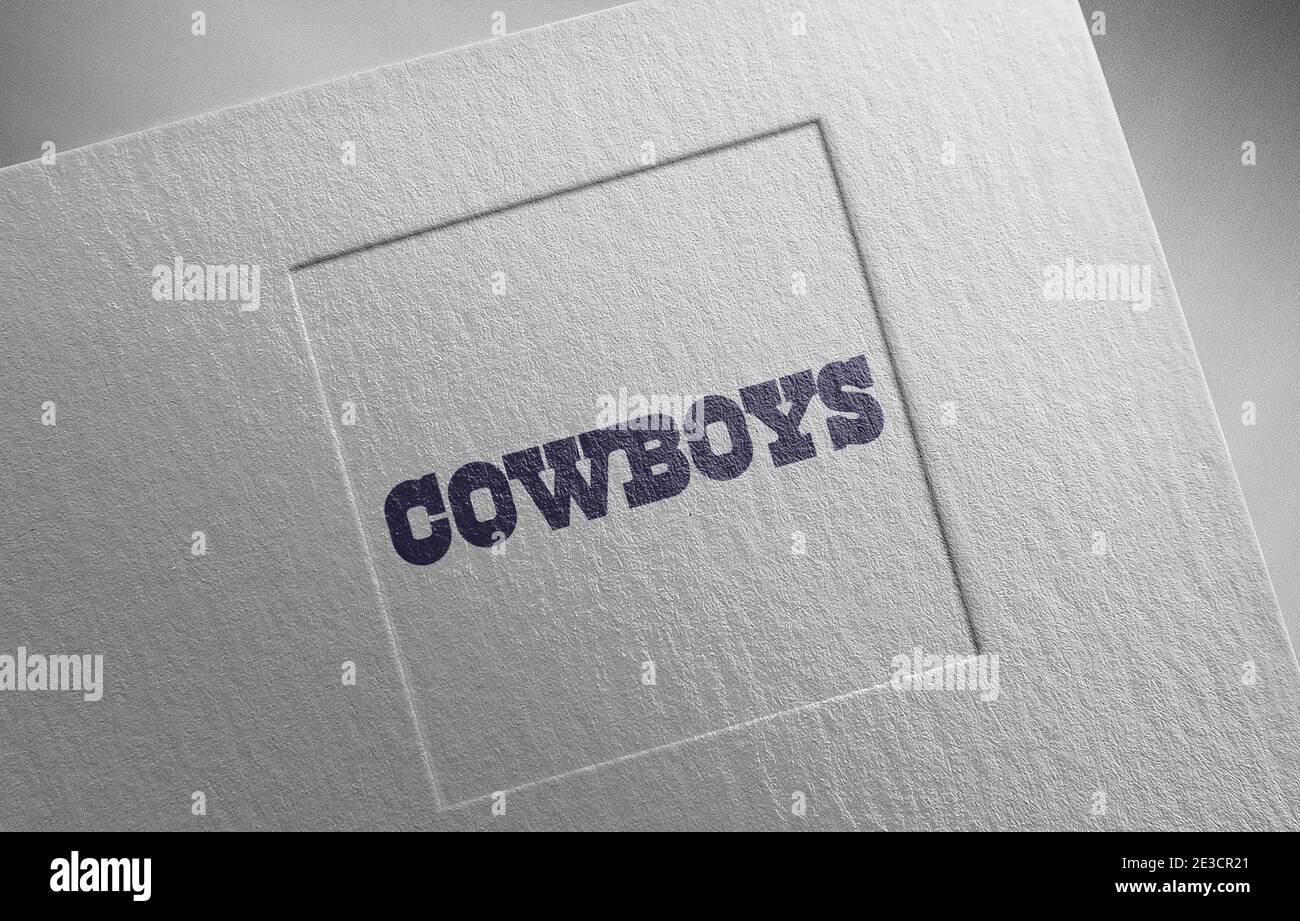 dallas cowboys logo paper texture illustration Stock Photo - Alamy