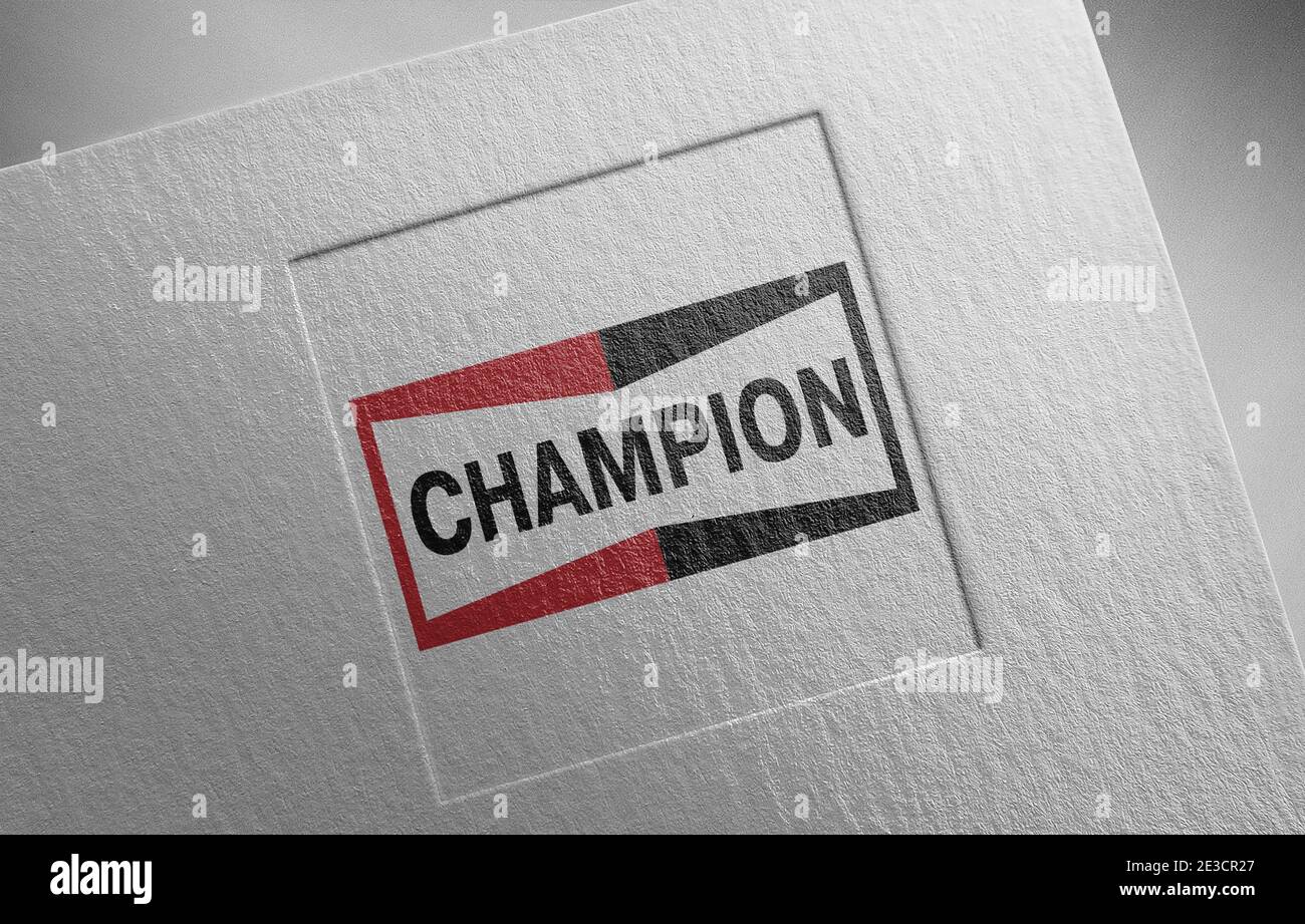 Champion logo hi-res stock photography and images - Alamy