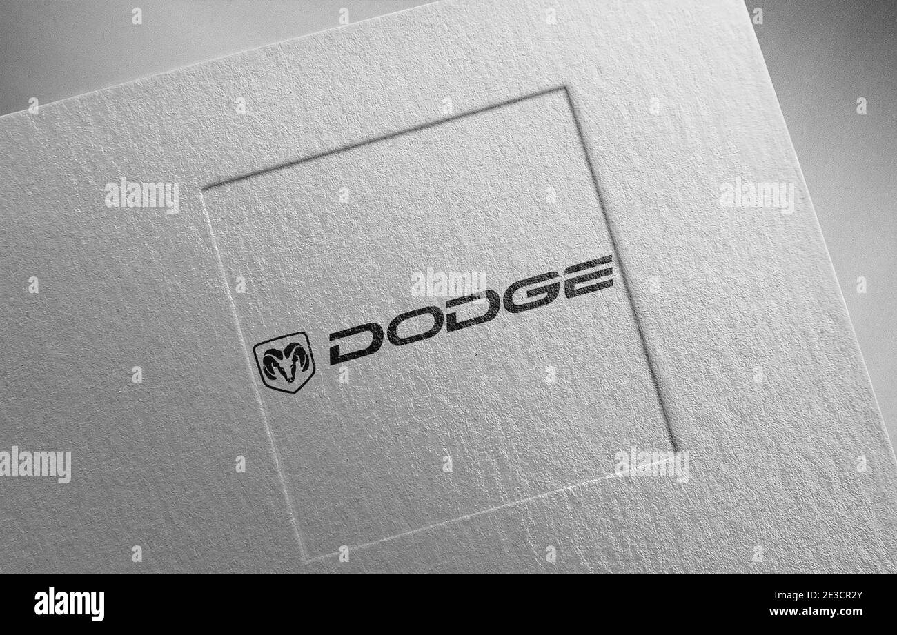 dodge logo paper texture illustration Stock Photo - Alamy