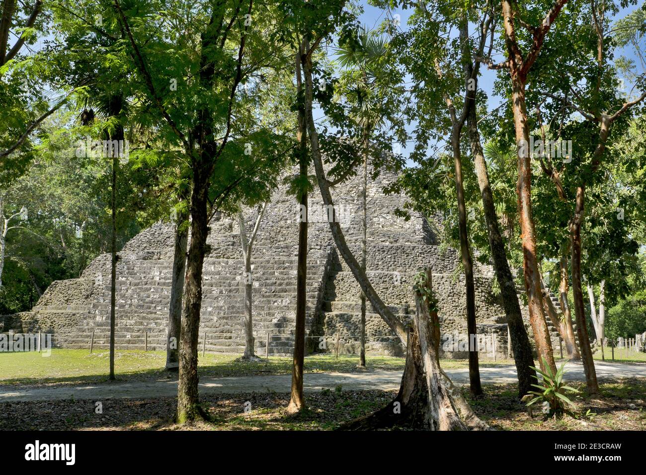 Yaxha, Guatemala, Central America: Pyramid at archaeological site Stock ...