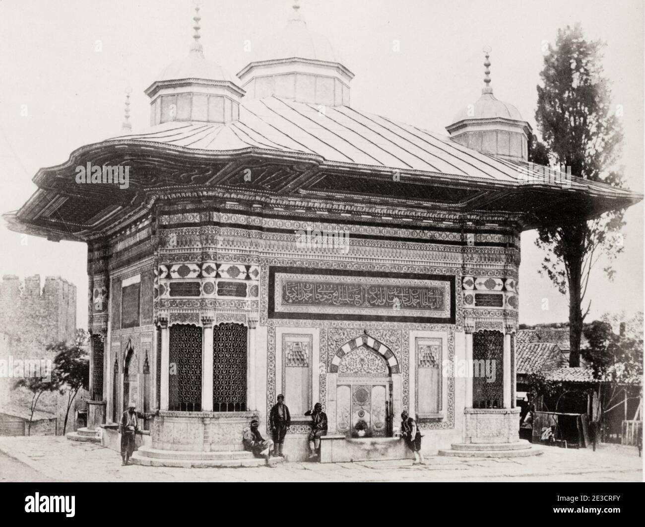 19th century vintage photograph: Constantinople - Fountain of the ...