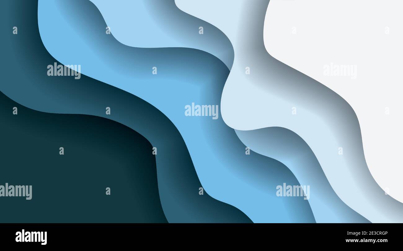 overlapping wave background. deep sea vector design illustration Stock ...