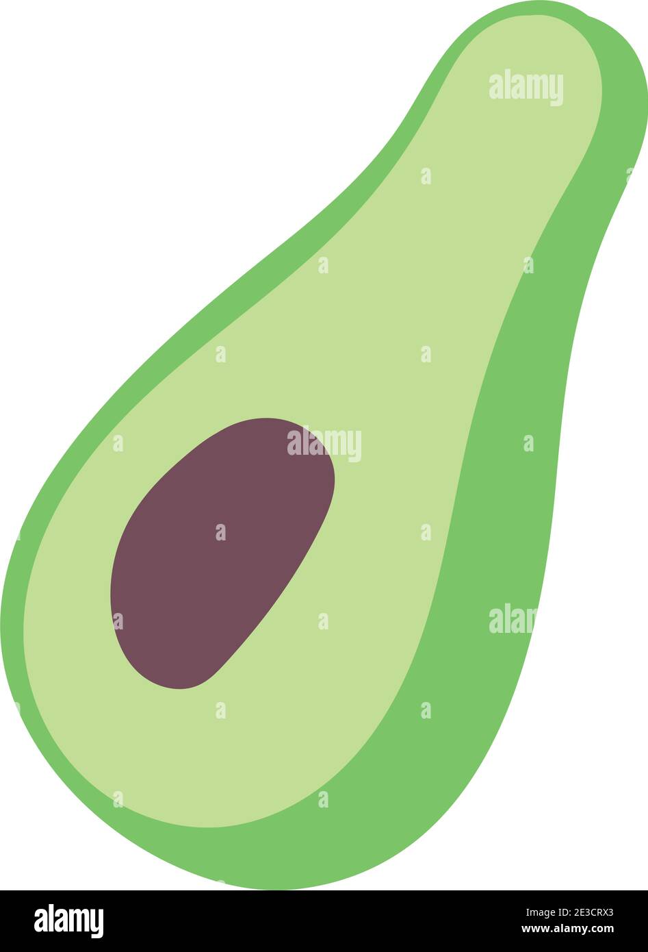 cooking avocado fresh food cartoon flat icon vector illustration Stock ...