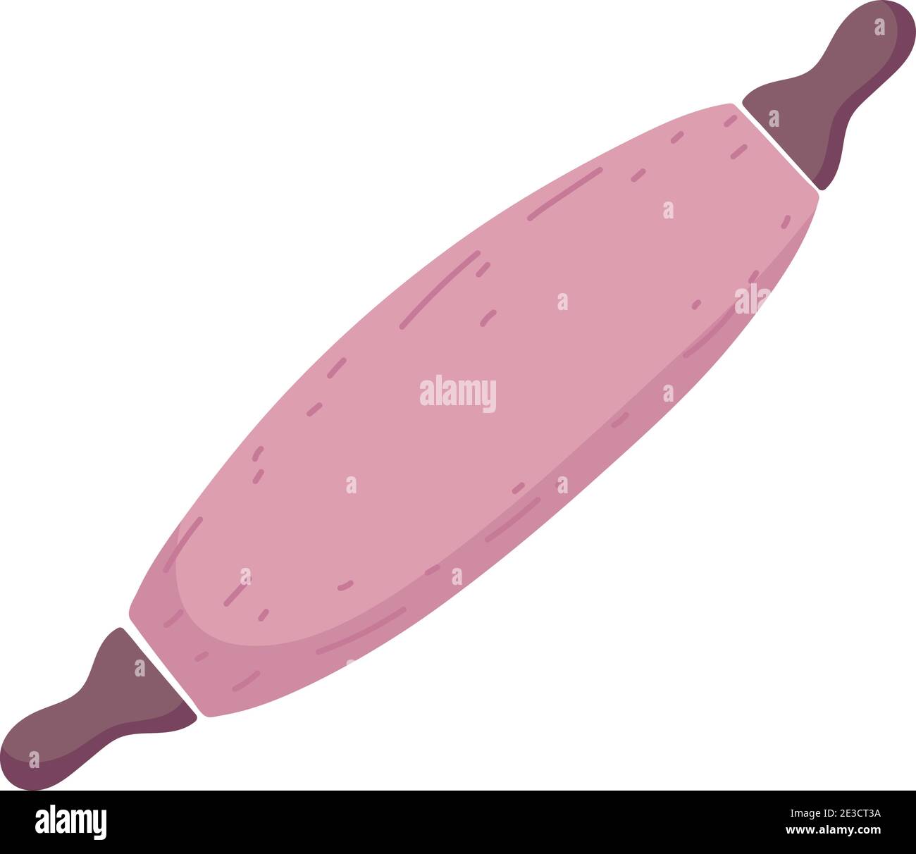 cooking rolling pin bakery utensil cartoon flat icon vector ...