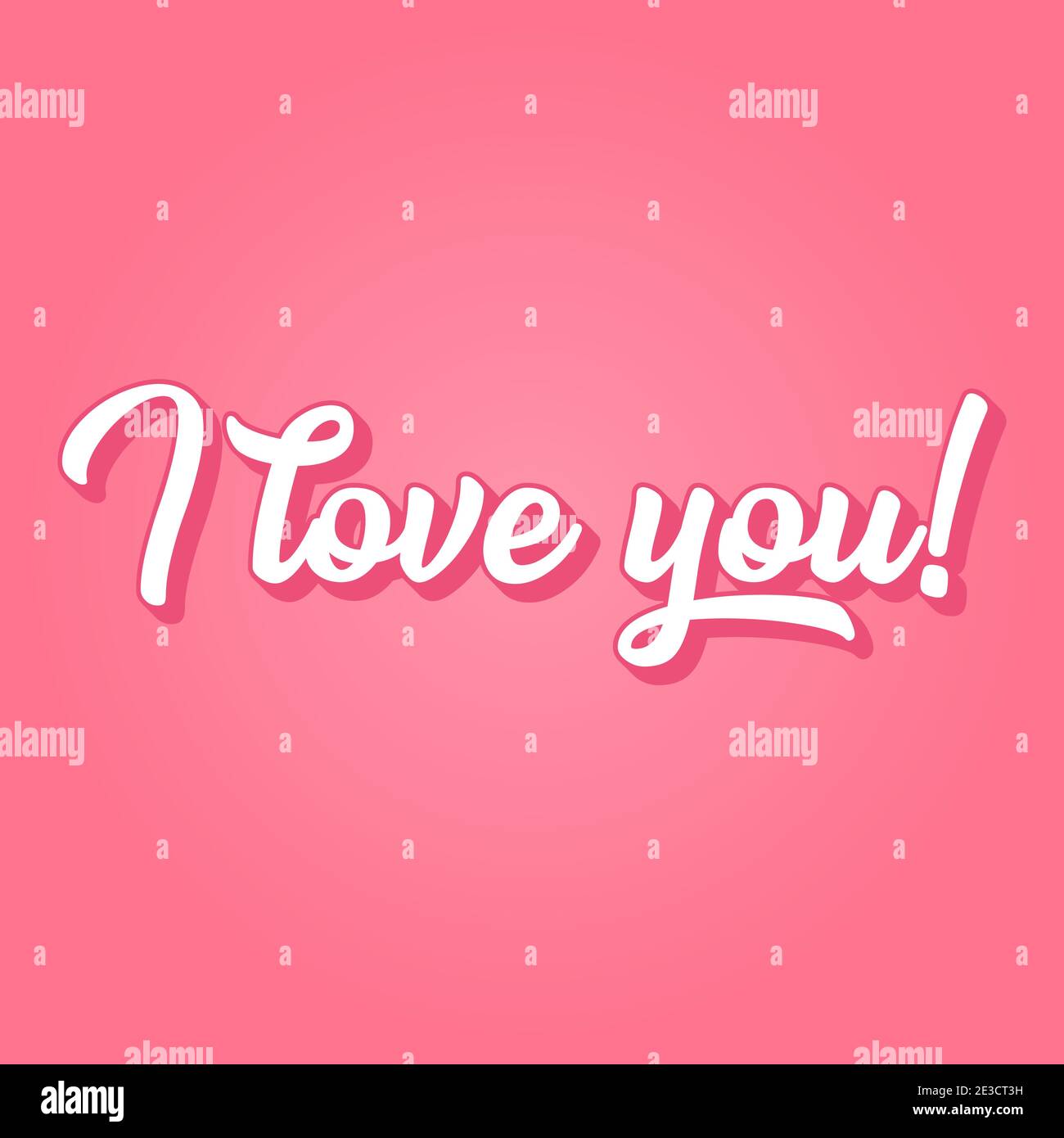 Hand sketched I love you quote. Romantic calligraphy phrase. Happy ...