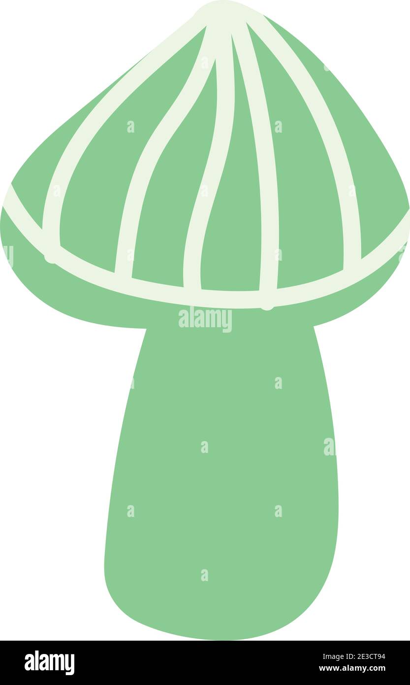 cooking food mushroom fresh cartoon flat icon vector illustration Stock ...