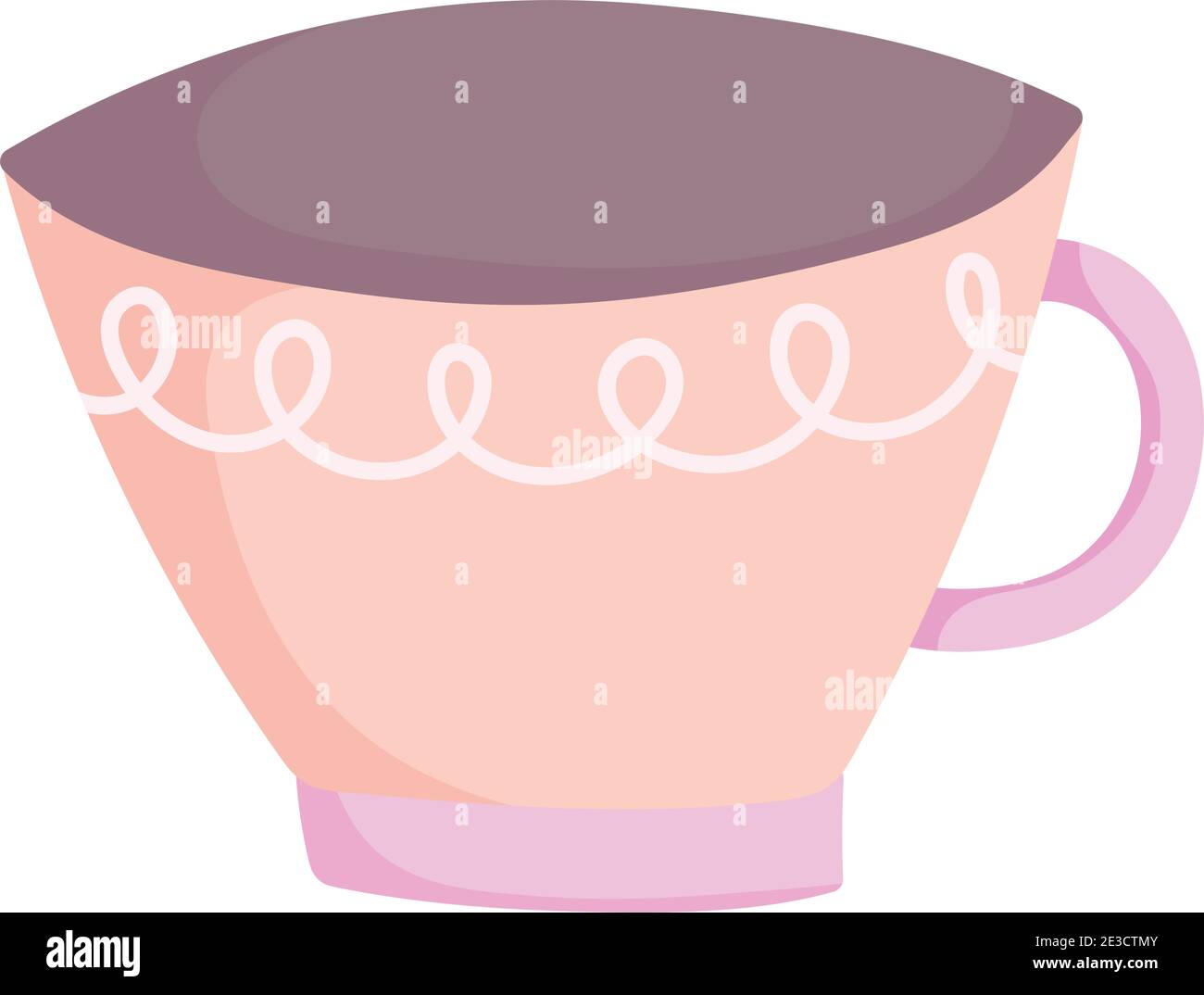 cooking coffee cup utensil cartoon flat icon vector illustration Stock ...
