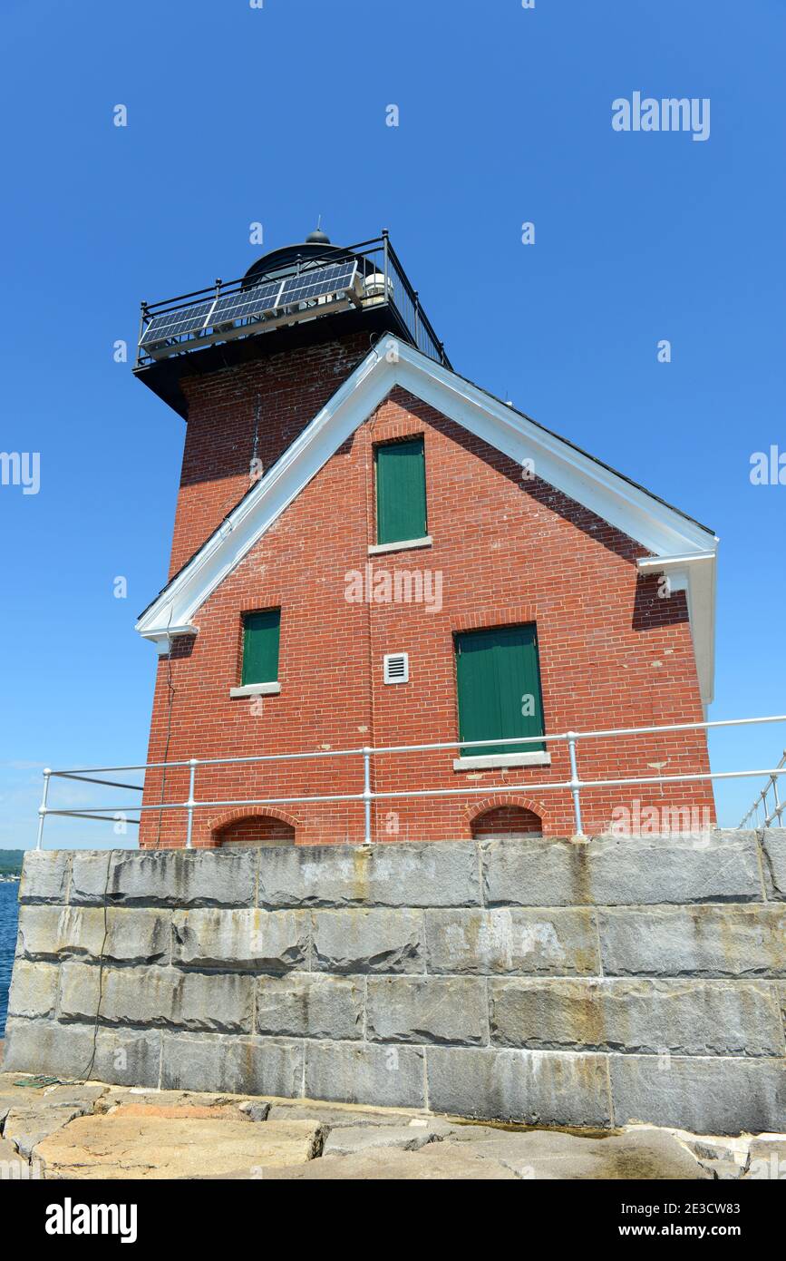 Rockland Harbor Breakwater Lighthouse was built in 1902 in Rockland ...