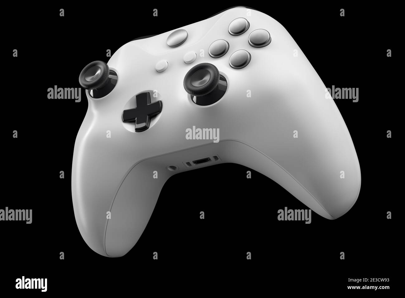 Realistic video game controller isolated on black with clipping path ...