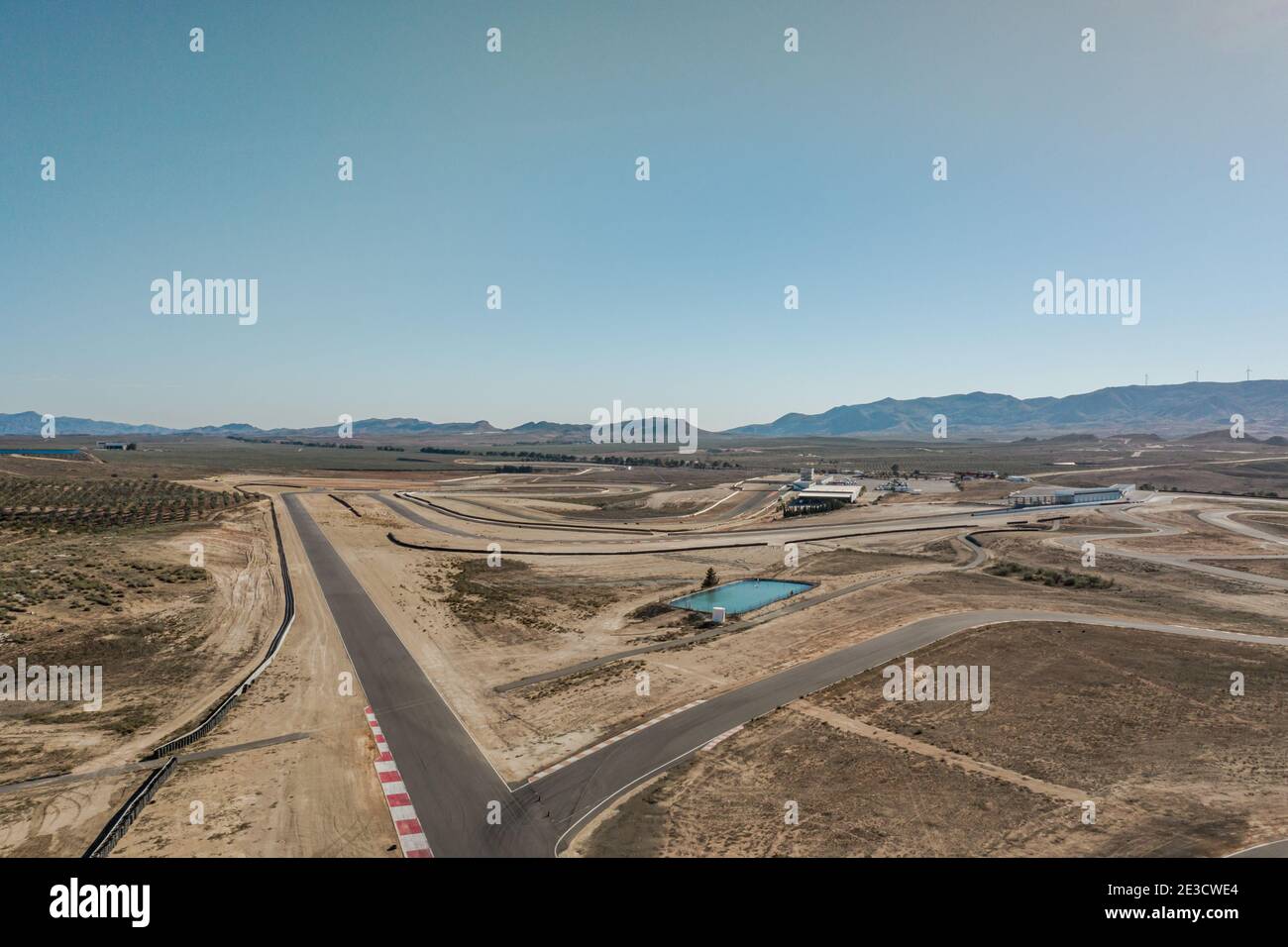 Andalusia Spain December 2020 Aerial view of the Circuito De Almeria ...