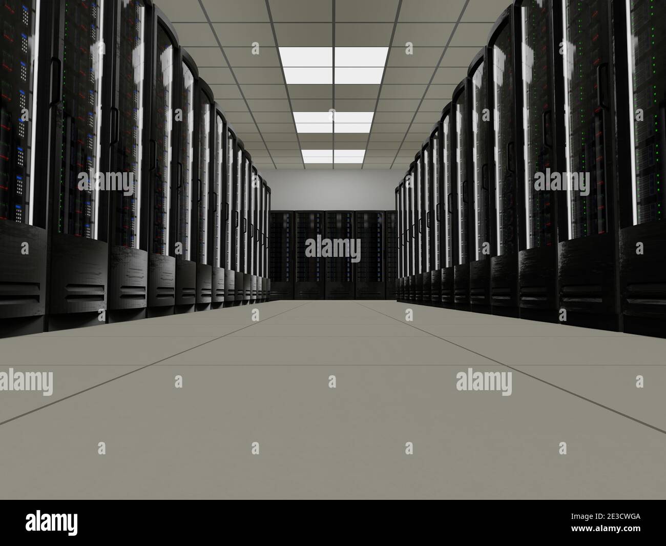 Modern futuristic server room for data Stock Photo - Alamy