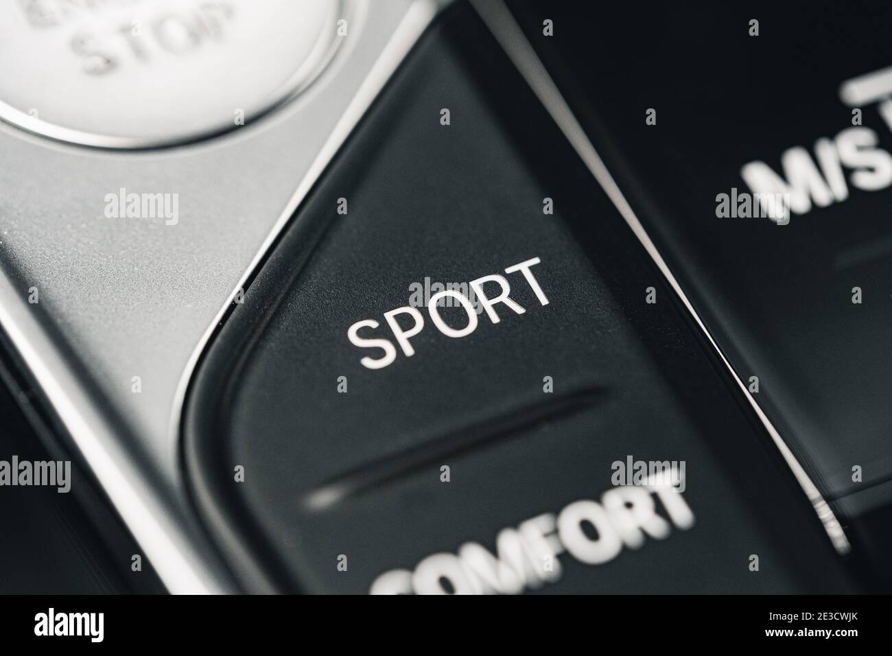 Buttons panel of the car on the dashboard Stock Photo - Alamy