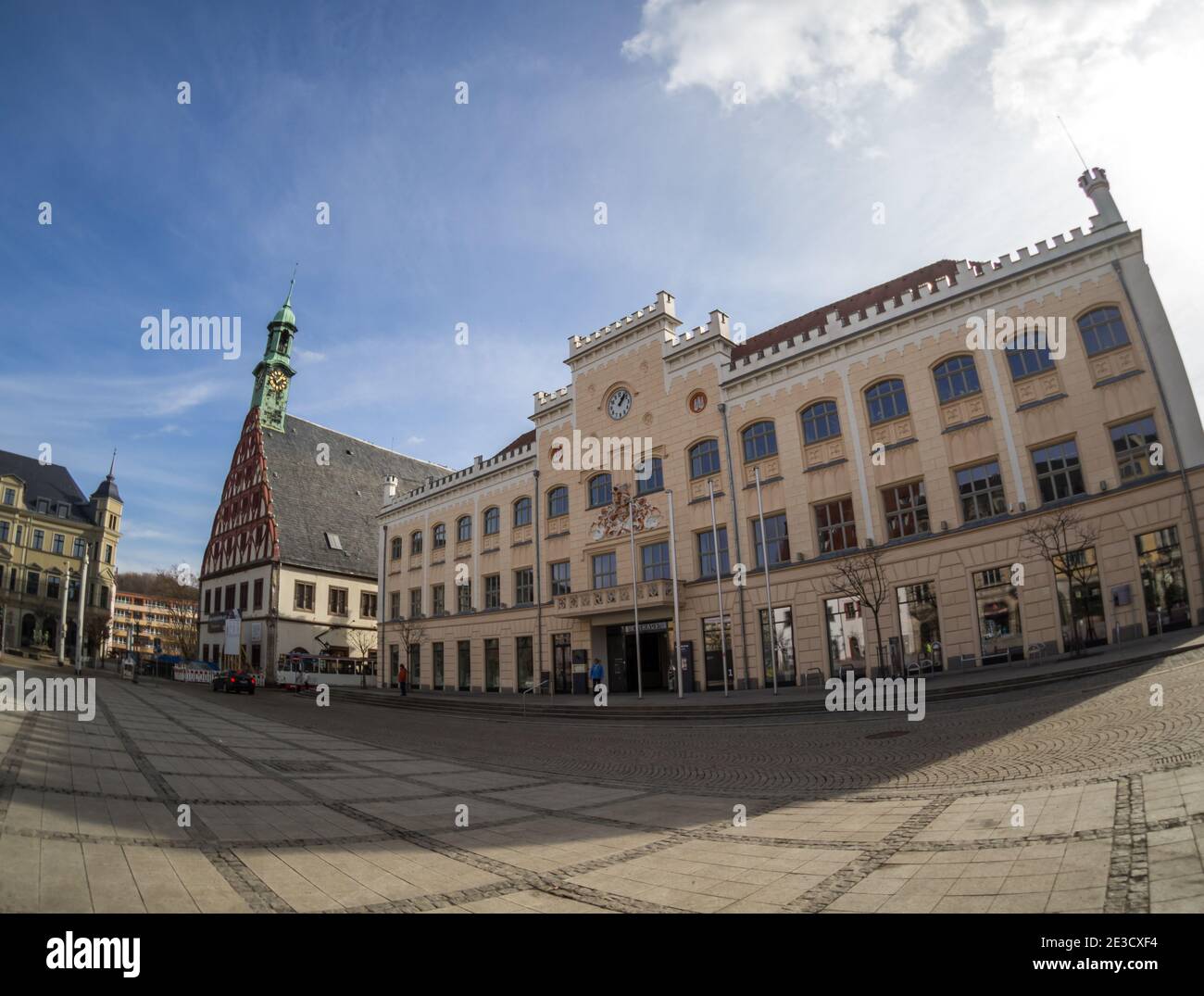 Zwickau, Germany - main market in the old town Stock Photo - Alamy