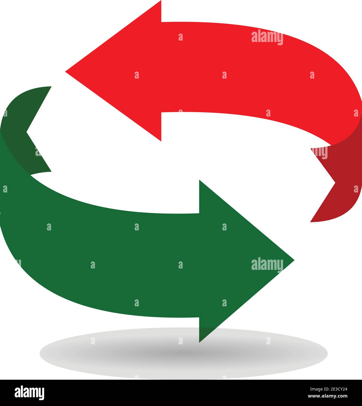 Green and Red Arrow illustration vector icons isolated in white ...