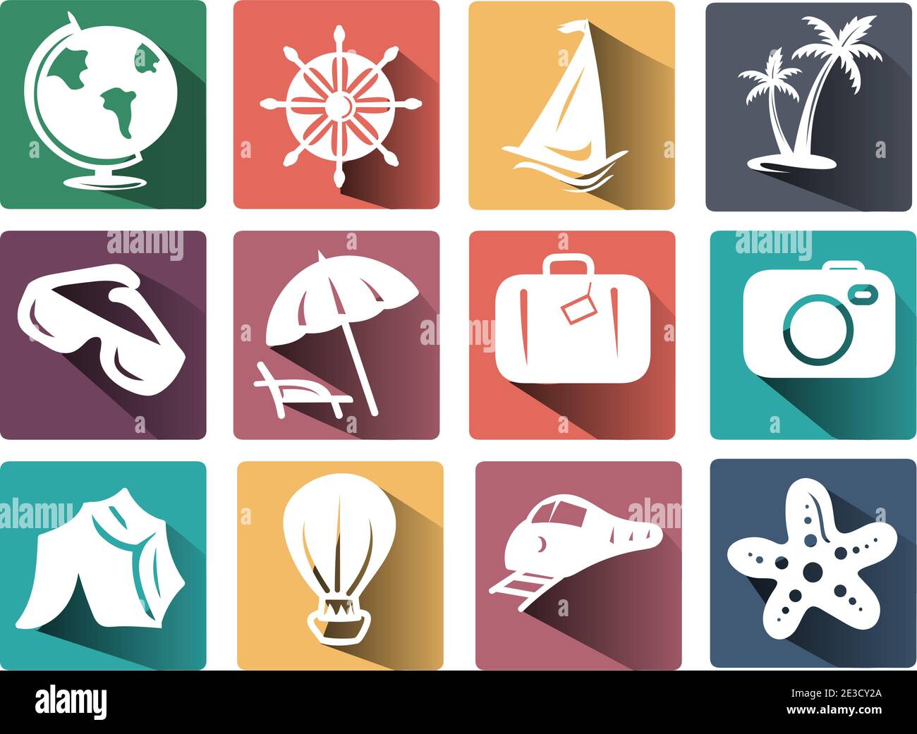 Travel and Tourism Icon Set Vector Illustration Stock Vector Image ...