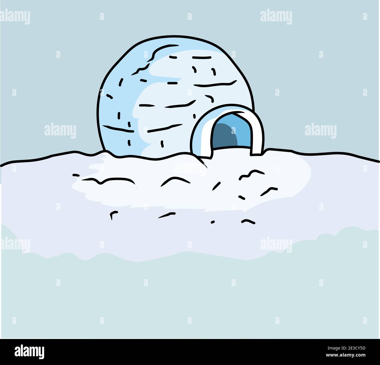 Igloo on icy ground stock illustration , Vector Stock Vector Image ...