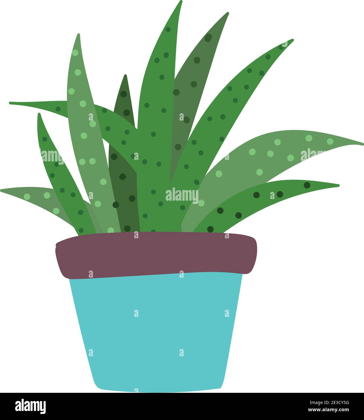 potted plant botanical cartoon flat isolated style vector illustration ...
