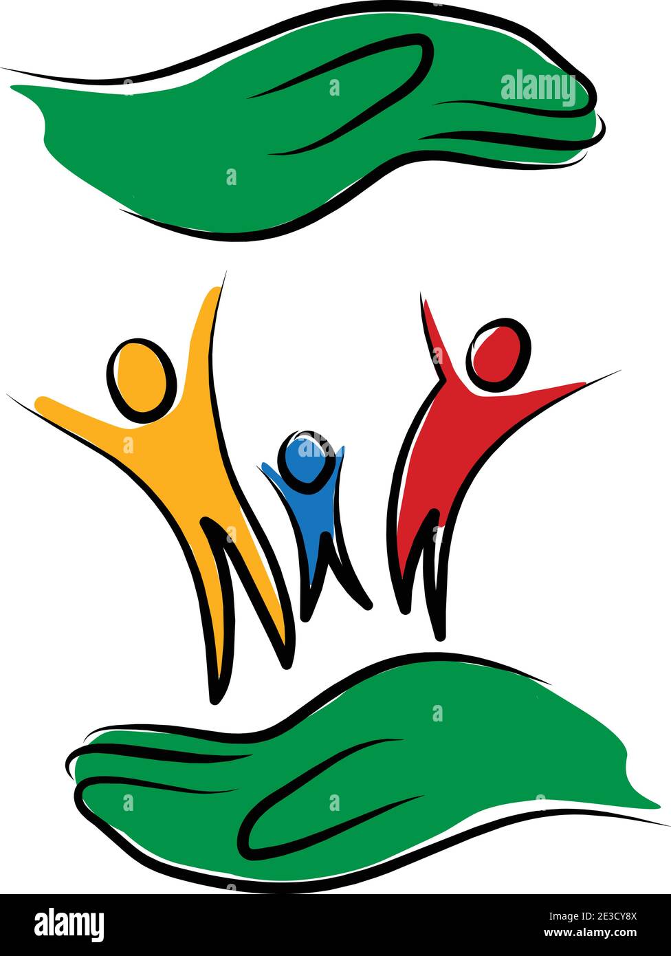 Creative Hands Holding People Person Logo Design Vector Symbol ...