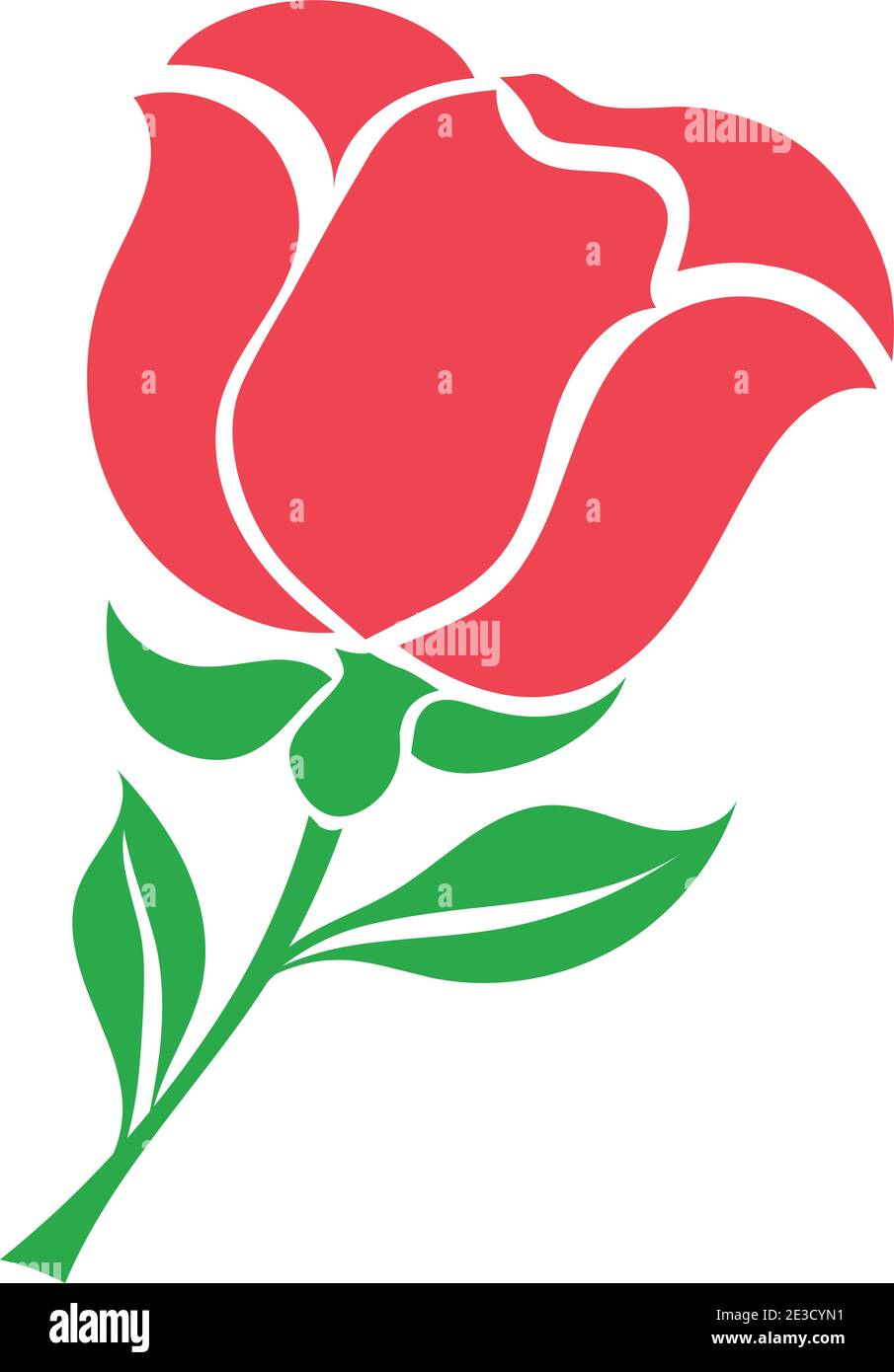 Pink Rose icon stock illustration Vector isolated in white background ...