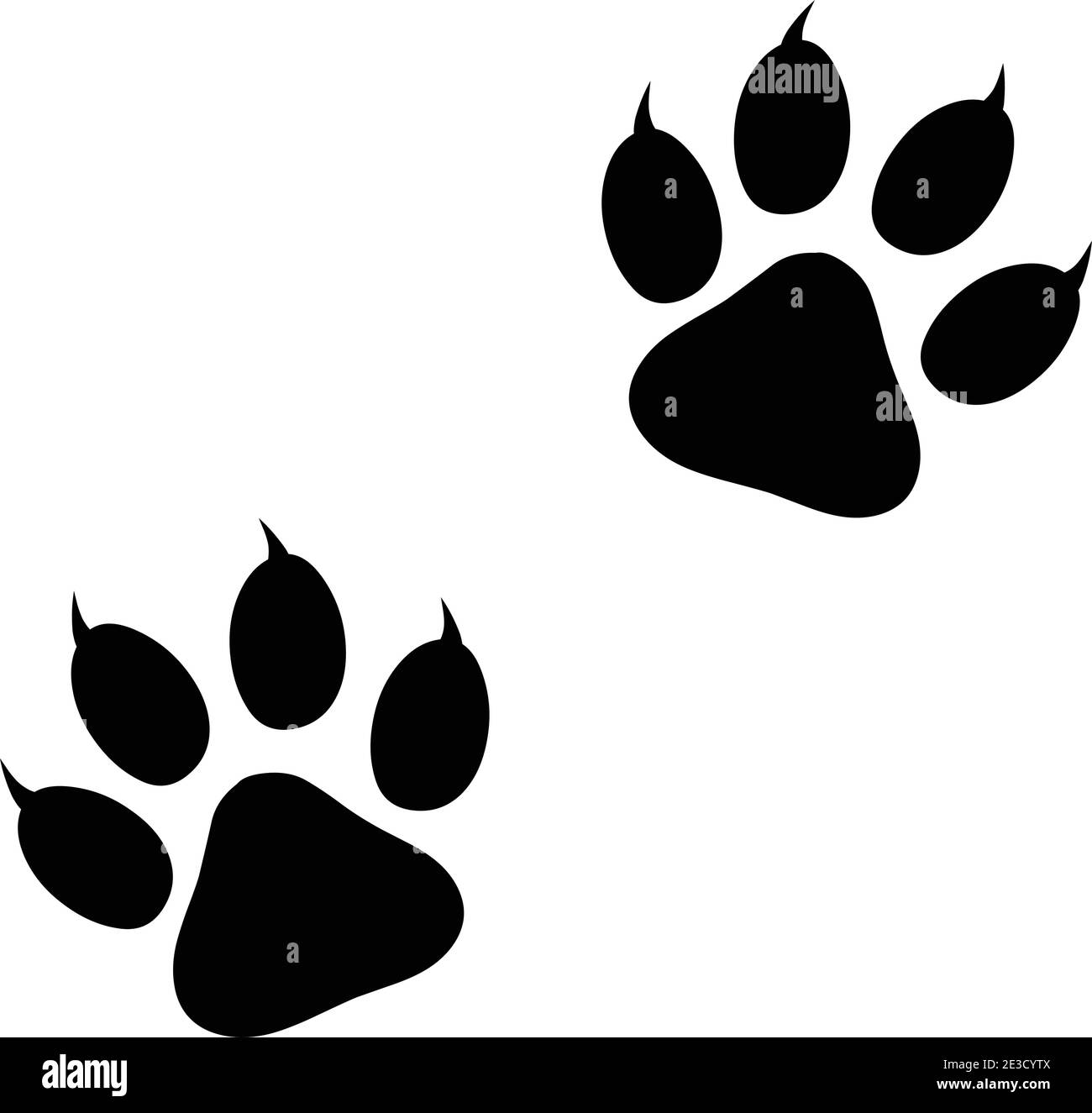 Animal Paw Print Vector illustration Stock Vector Image & Art - Alamy