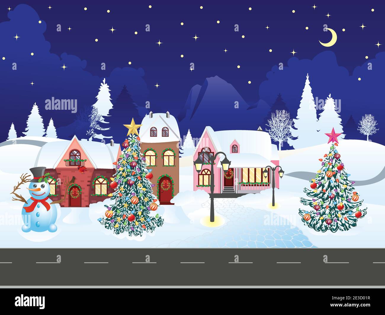 Beauty village Stock Vector Images - Alamy