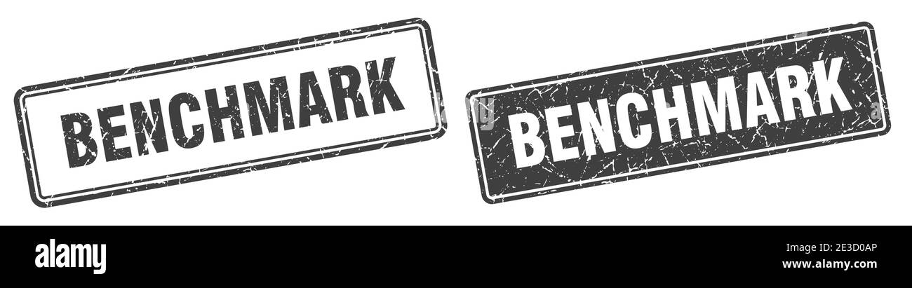benchmark square stamp. benchmark grunge sign set Stock Vector Image ...