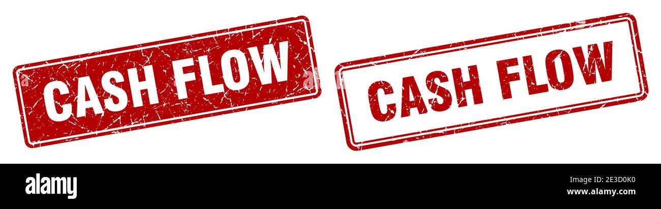 cash flow square stamp. cash flow grunge sign set Stock Vector Image ...