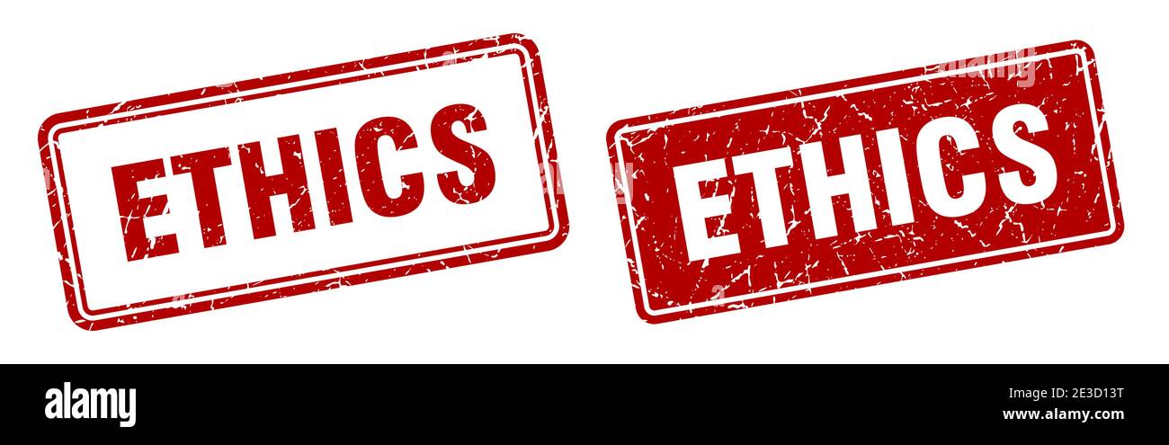 Ethics square stamp grunge hi-res stock photography and images - Alamy