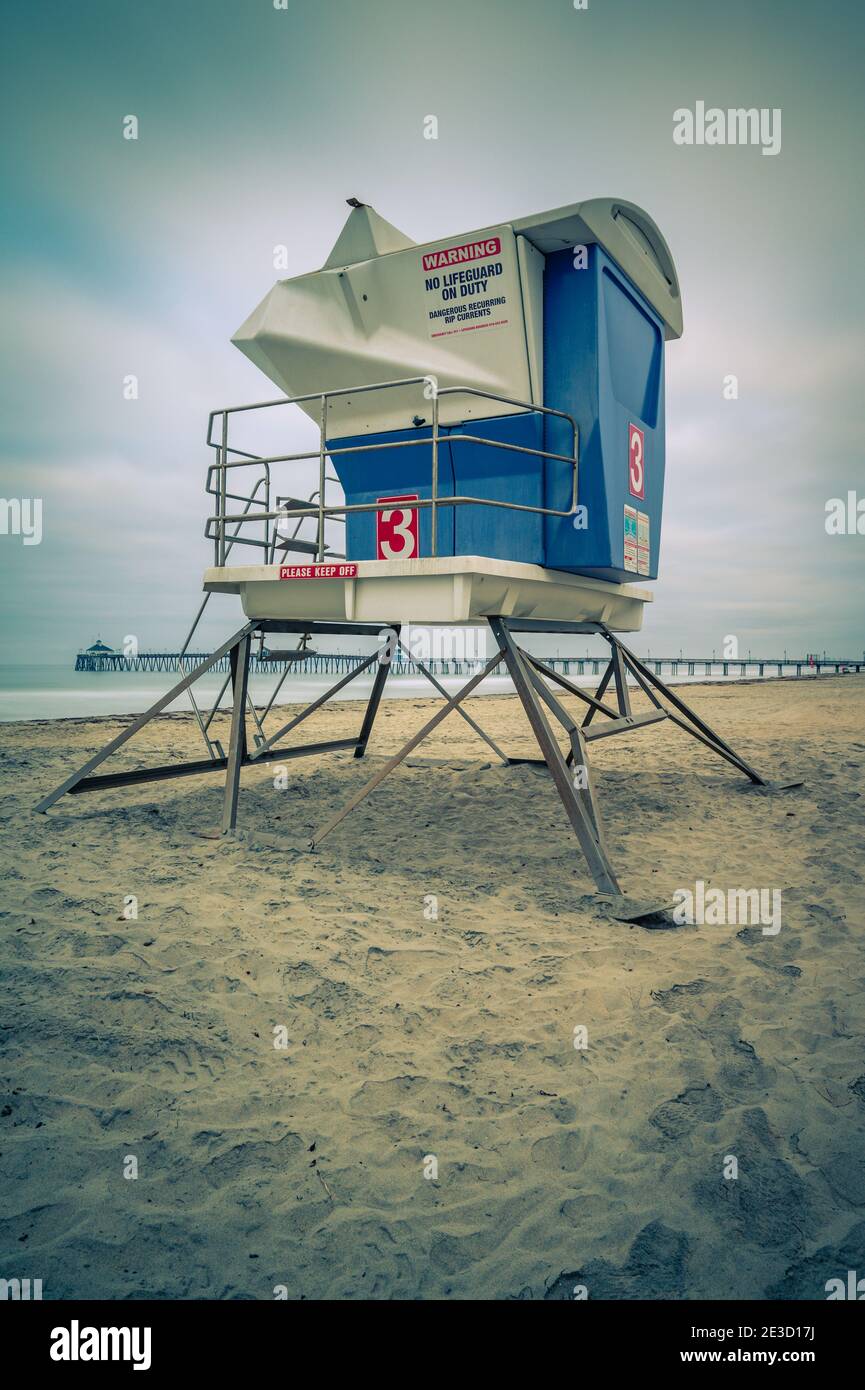 Ocean beach san diego lifeguard tower sand ocean beach hi-res stock ...