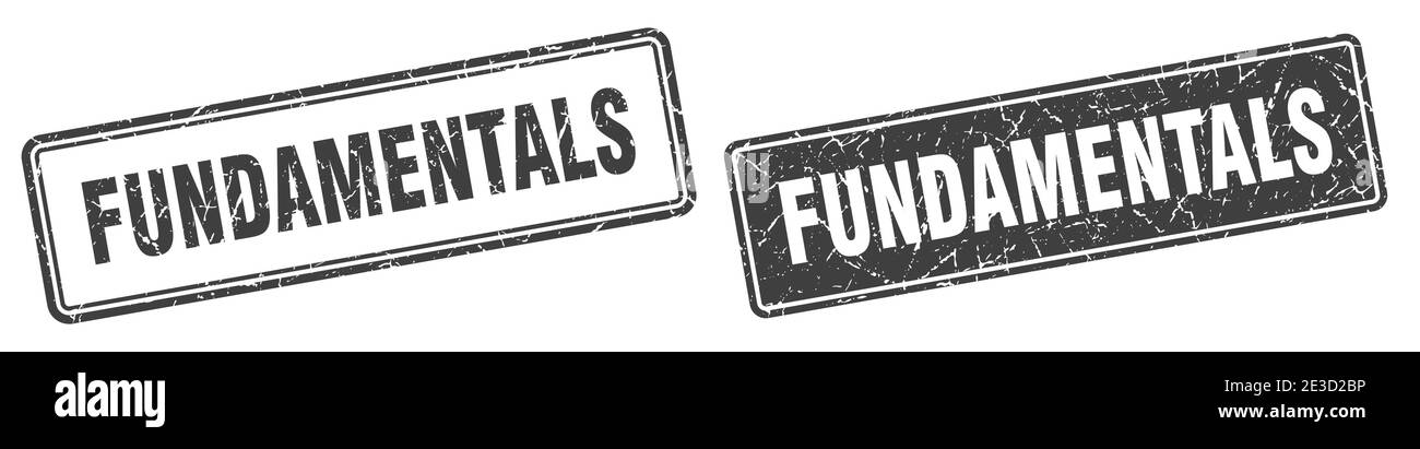 fundamentals square stamp. fundamentals grunge sign set Stock Vector Image & Art - Alamy