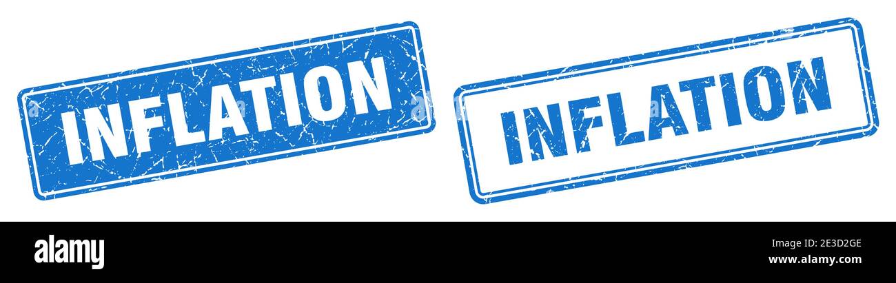 inflation square stamp. inflation grunge sign set Stock Vector Image ...