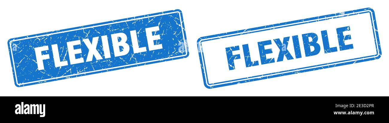 flexible square stamp. flexible grunge sign set Stock Vector Image ...